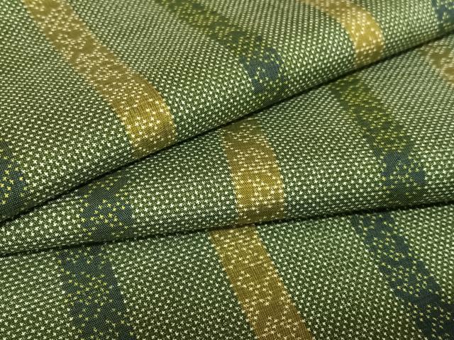 平和屋着物●本場大島紬　一元7マルキ　間道　小田急百貨店扱い　正絹　逸品　AABC0056zg