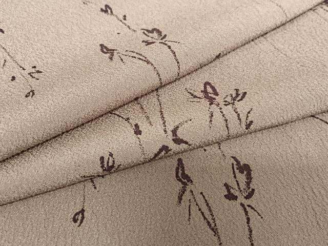 平和屋着物●洗える最高級着物　＜英＞はなぶさ謹製　小紋　草花文　洗える着物　AABC0094zg