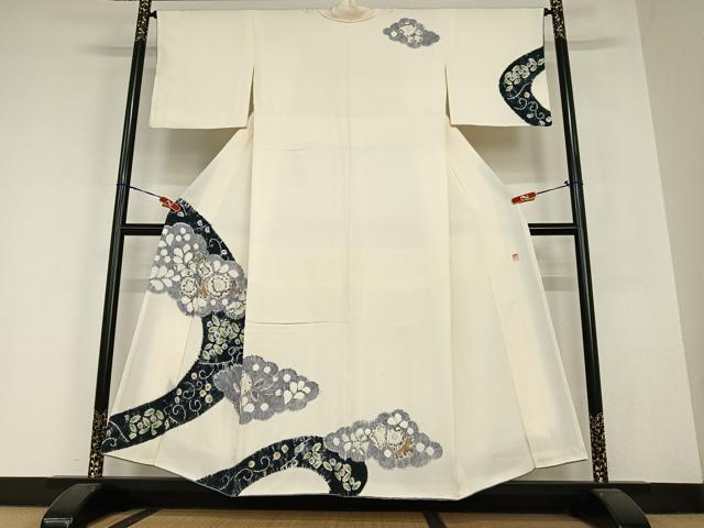 平和屋着物●十日町　名門　滝泰謹製　訪問着　辻が花　絞り　正絹　逸品　AABC0147zg