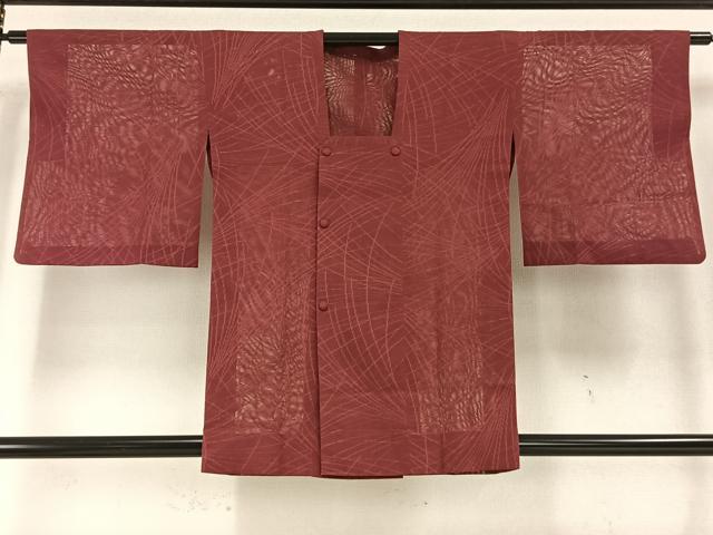 平和屋着物▽道行コート　スリーシーズン　春夏秋　塵除け　斜縞　正絹　逸品　AABC0268fy