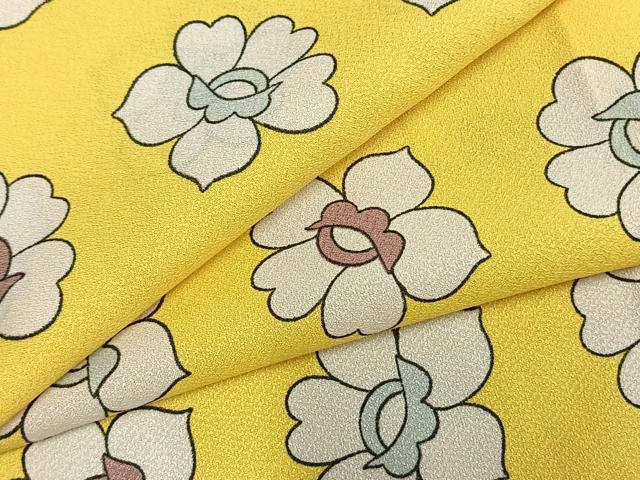 平和屋着物▽小紋　単衣　花尽くし　洗える着物　AABC0270fy