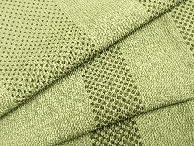 平和屋着物▽小紋　単衣　間道　洗える着物　AABC0295fy