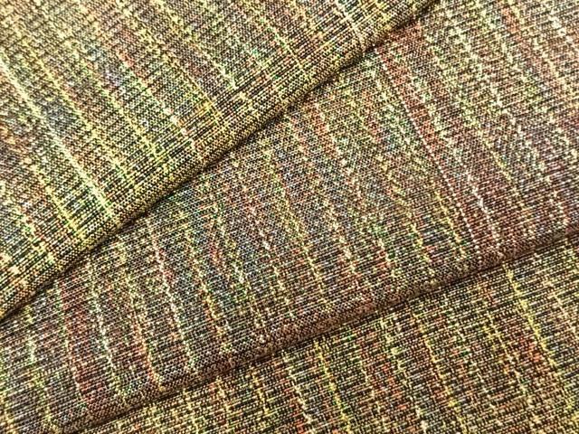 平和屋着物▽上質な紬　単衣　霞文　正絹　逸品　AABC0357fy