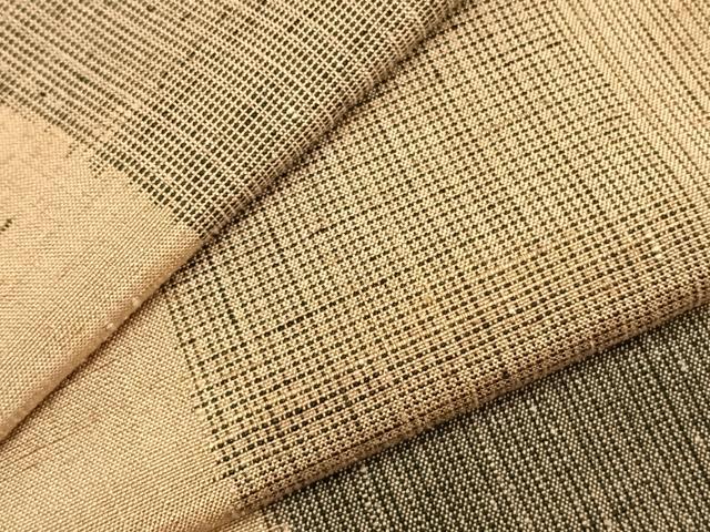 平和屋着物▽上質な紬　単衣　色紙間道　正絹　逸品　AABC0446fy