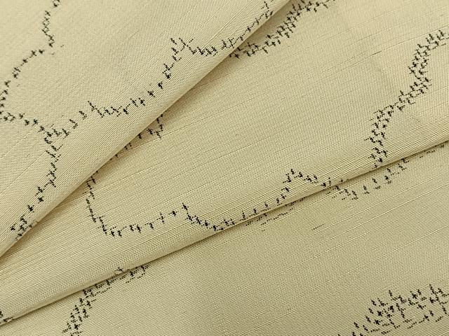 平和屋着物▽上質な紬　単衣　雲取り文　正絹　逸品　AABC0516fy