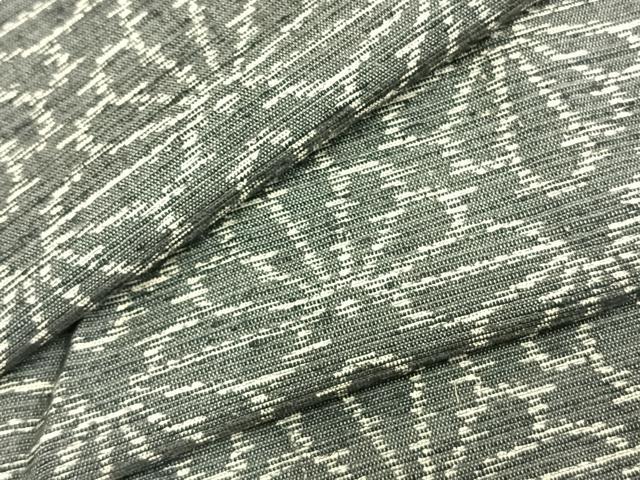 平和屋着物▽上質な紬　単衣　花尽くし　正絹　逸品　AABC0522fy