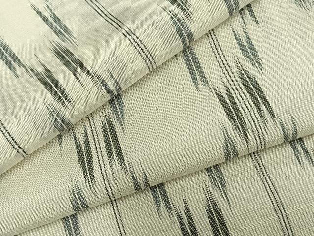 平和屋着物▽上質な紬　単衣　矢羽間道　正絹　逸品　AABC0523fy