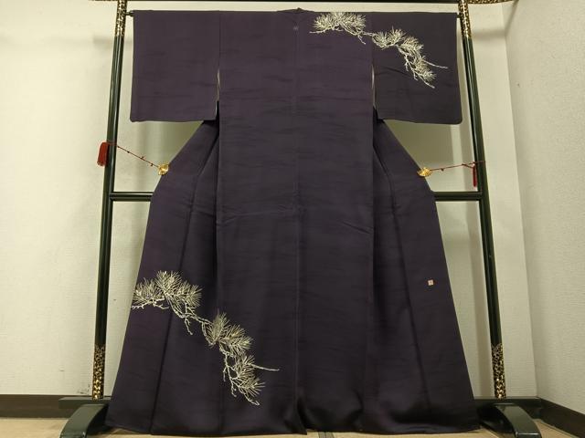 平和屋着物●訪問着　作家物　藤本最慶　松　金彩　正絹　逸品　AABC0602ph