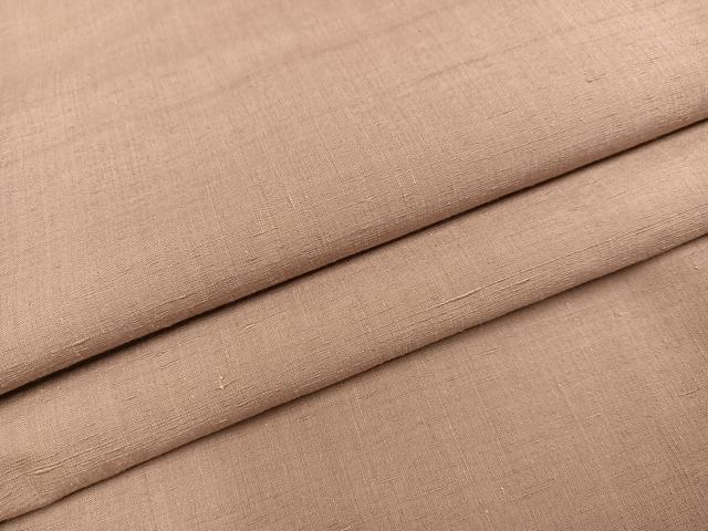 平和屋着物●結城紬　色無地　梅染色　正絹　逸品　未使用　AABC0613ph