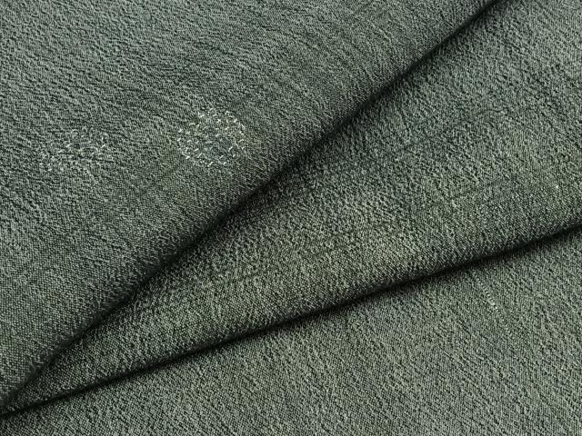 平和屋着物▽上質な紬　単衣　横段文　正絹　逸品　AABC1240jh