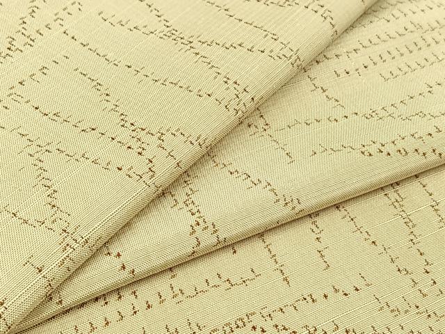 平和屋着物▽上質な紬　単衣　芝文　正絹　逸品　AABC1715jh