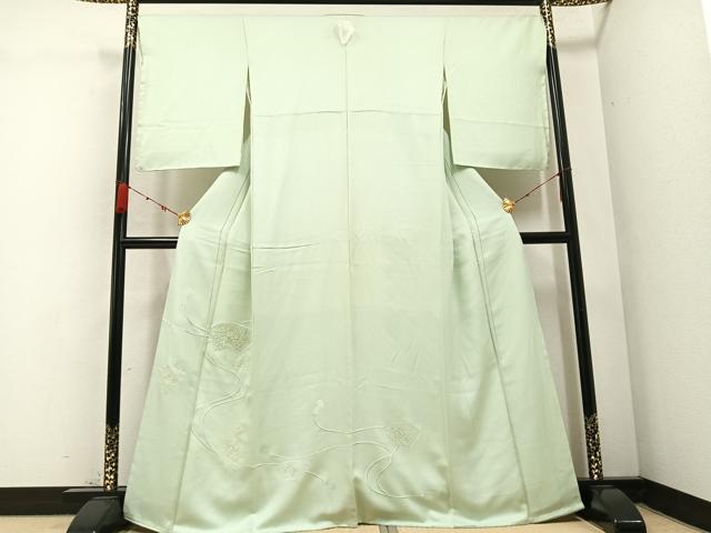 平和屋着物●豪華色留袖　中国三大刺繍　スワトウ刺繍　汕頭刺繍　地紙花文　金糸　正絹　逸品　AABC1733ph