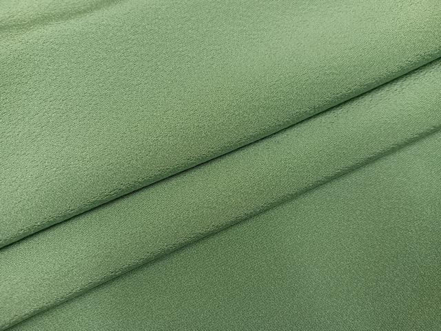 平和屋着物●上質な色無地　山葵色　正絹　逸品　未使用　AABC1736ph