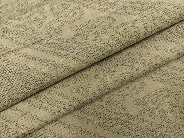 平和屋着物●結城紬　100亀甲　斜縞　やまと誂製　正絹　逸品　未使用　AABC1773ph