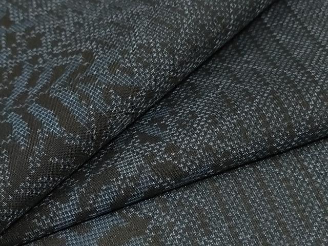 平和屋着物＊夏物　本場大島紬　夏大島　草葉間道　正絹　逸品　AABC1831jd