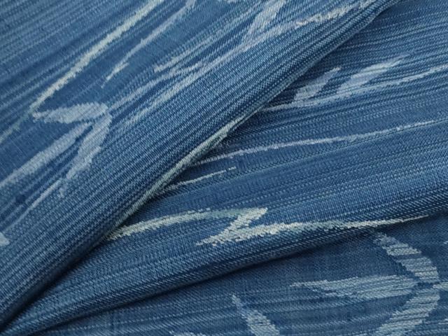 平和屋着物＊夏物　紗紬　枝葉文　正絹　逸品　AABC1842jd