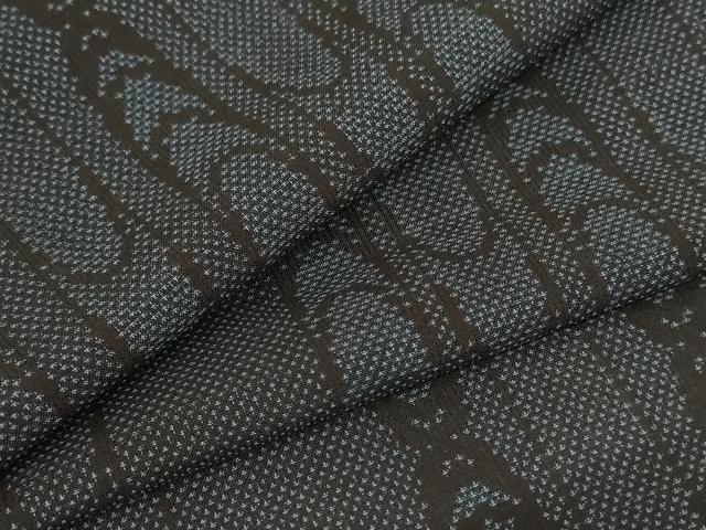 平和屋着物＊夏物　本場大島紬　夏大島　9マルキ　変わり縞　正絹　逸品　AABC1847jd