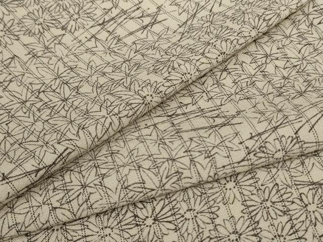 平和屋着物▽上質な小紋　単衣　吹き寄せ文　正絹　逸品　AABC1882jd