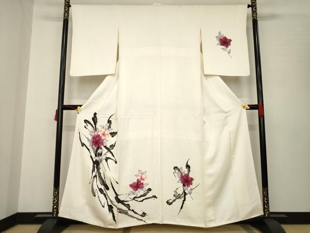 平和屋着物●訪問着　幾何学花文　正絹　逸品　AABC1937ck