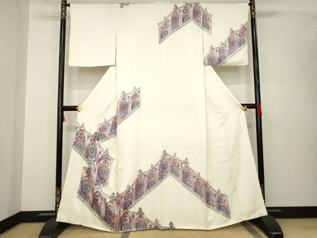 平和屋着物●訪問着　飾花文　金銀彩　正絹　逸品　AABC1952ck