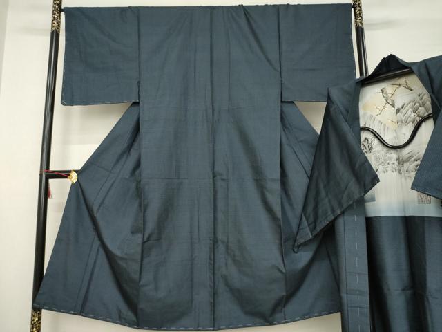 平和屋着物●男性　本場大島紬　アンサンブル　100亀甲　総詰め　正絹　逸品　未使用　AABC1958ck