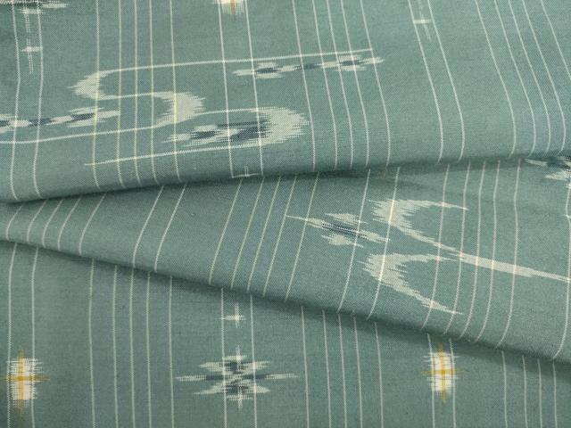 平和屋着物●上質な紬　琉球絣文様　正絹　逸品　AABC1960ck