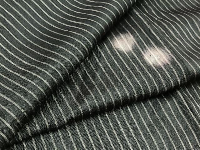 平和屋着物▽上質な小紋　単衣　市松文　蛍暈し　正絹　逸品　AABC2226jh