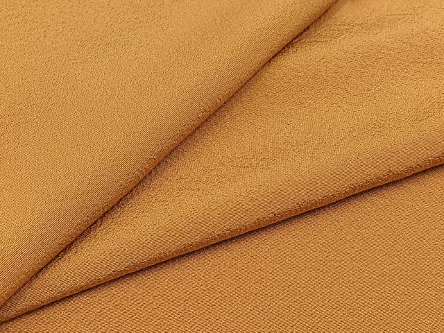 平和屋着物▽上質な色無地　単衣　小麦色　正絹　逸品　AABC2239jh