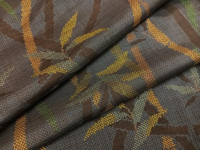 平和屋着物●本場大島紬　一元7マルキ　笹竹文　正絹　逸品　AABC2542ph