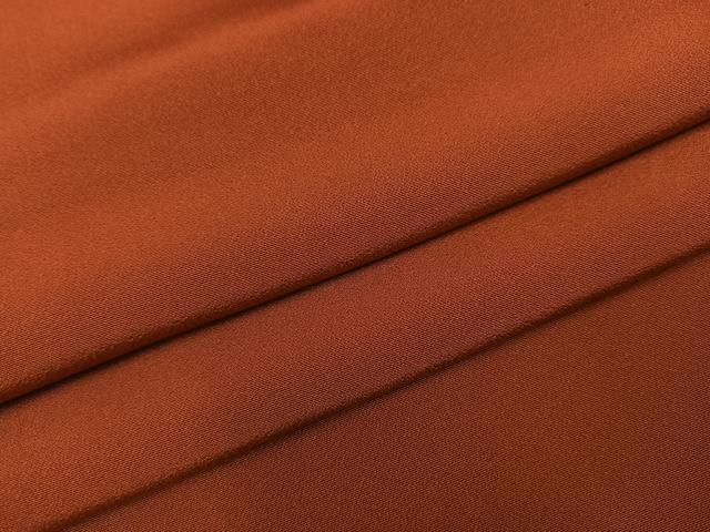 平和屋着物●上質な色無地　雀茶色　正絹　逸品　AABC2576ph