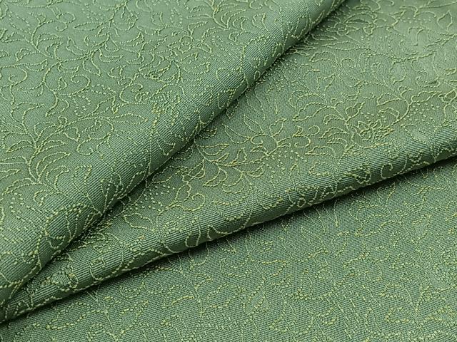 平和屋着物▽上質な小紋　単衣　作家物　佐武郎　草花文　正絹　逸品　AABC3163jh