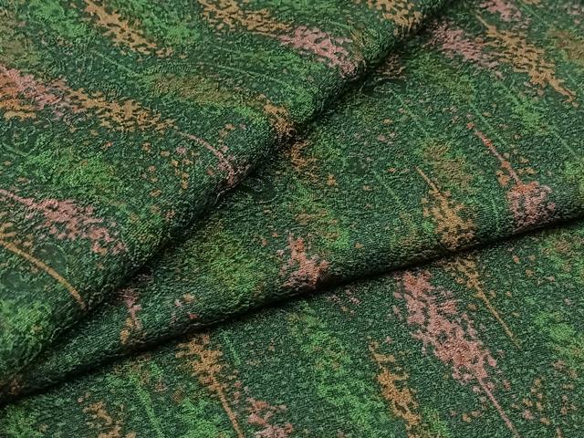 平和屋着物▽上質な小紋　単衣　樹林文　正絹　逸品　AABC3179jh