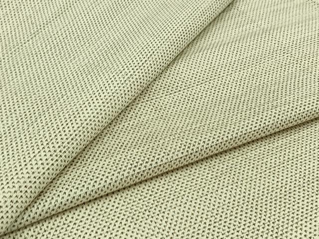 平和屋着物▽上質な紬　単衣　蚊絣　正絹　逸品　AABC3181jh