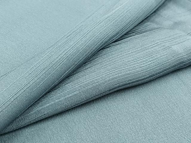 平和屋着物▽上質な色無地　単衣　横段文　紺鼠色　正絹　逸品　AABC3196jh