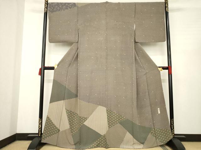 平和屋着物●山下晴三　京友禅競技大会受賞　訪問着　立涌花文　正絹　逸品　AABC3251ck