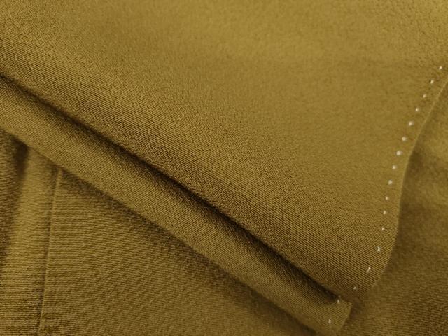 平和屋着物●上質な色無地　桑茶色　正絹　逸品　AABC3263ck