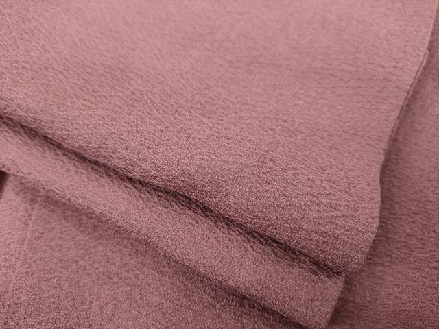 平和屋着物●上質な色無地　蘇芳香色　正絹　逸品　AABC3271ck