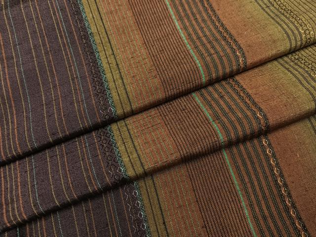 平和屋着物●上質な紬　間道　正絹　逸品　AABC3333ph