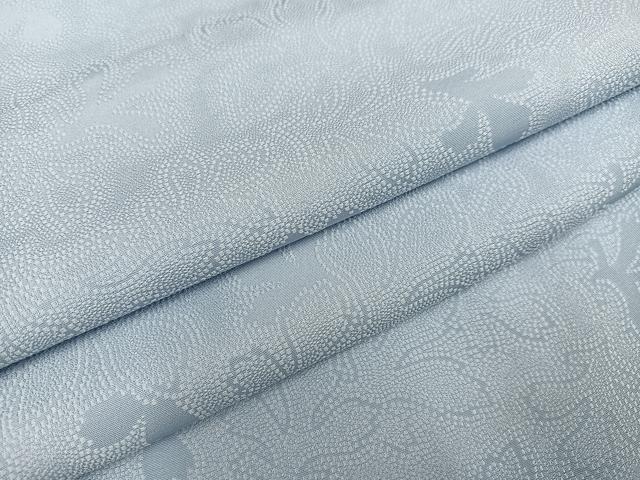 平和屋着物●上質な色無地　舞葉地紋　秘色色　正絹　逸品　AABC3348ph