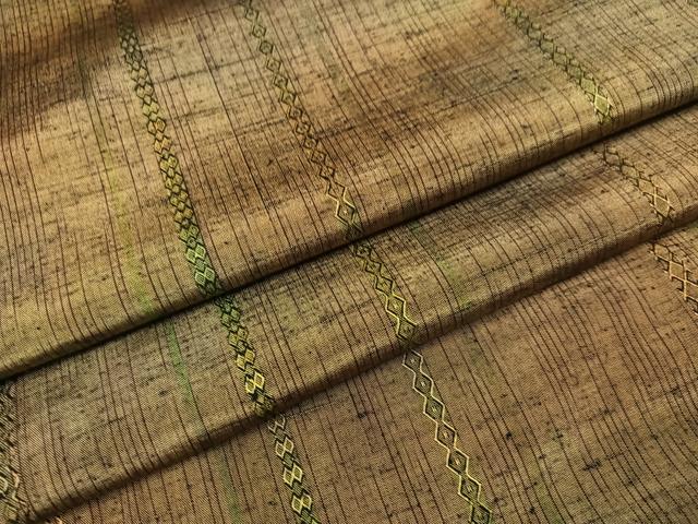 平和屋着物●上質な紬　間道　正絹　逸品　AABC3384ph