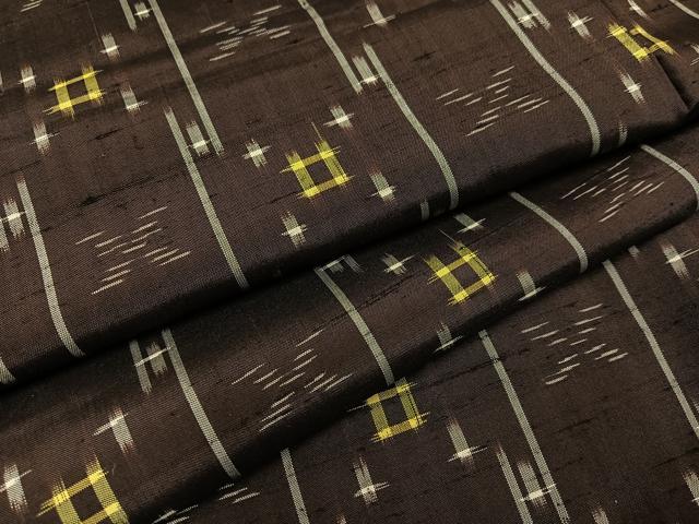 平和屋着物●本場琉球絣　紬　正絹　逸品　AABC3399ph