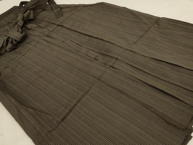 平和屋着物＊夏物　男性　行灯袴　紗　縞　正絹　逸品　AABC3408jd