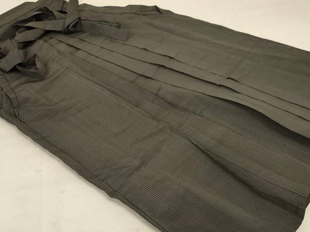 平和屋着物＊夏物　男性　行灯袴　縞　正絹　逸品　AABC3444jd