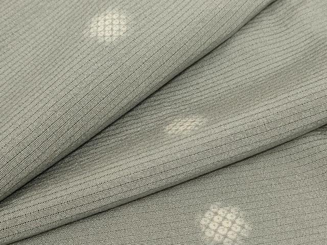 平和屋着物＊夏物　小紋　絽縮緬　丸文　正絹　逸品　AABC3450jd