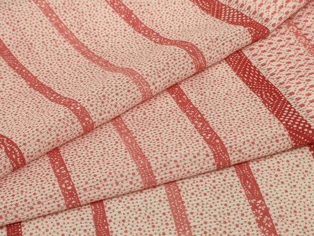 平和屋着物＊夏物　小紋　絽　間道　洗える着物　AABC3466jd