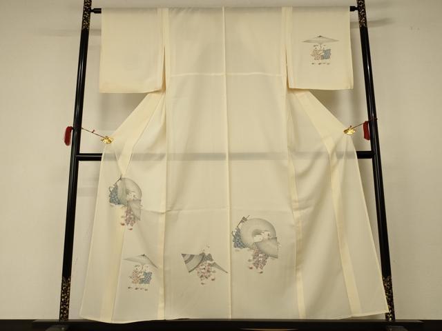 平和屋着物＊夏物　訪問着　絽　童子遊び　正絹　逸品　AABC3500jd