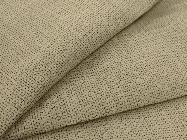平和屋着物＊夏物　男性　石川県指定無形文化財　能登上布　本麻手織上布　100亀甲　総詰め　麻　逸品　AABC3510jd