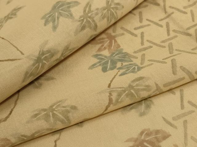 平和屋着物＊夏物　絹芭蕉　訪問着　枝松文　正絹　逸品　AABC3517jd