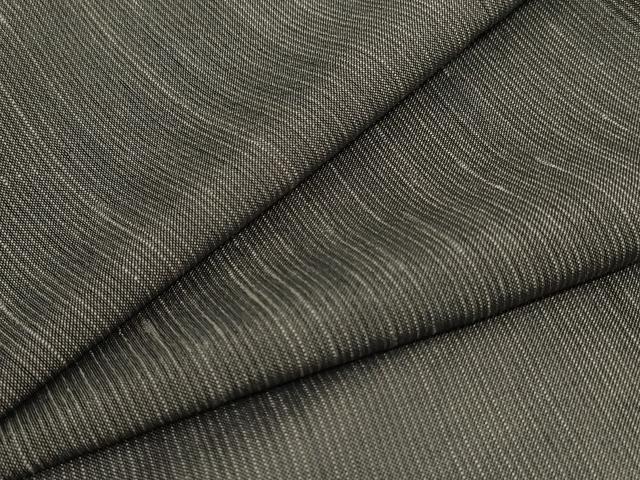 平和屋着物＊夏物　紗紬　縞　正絹　逸品　AABC3520jd