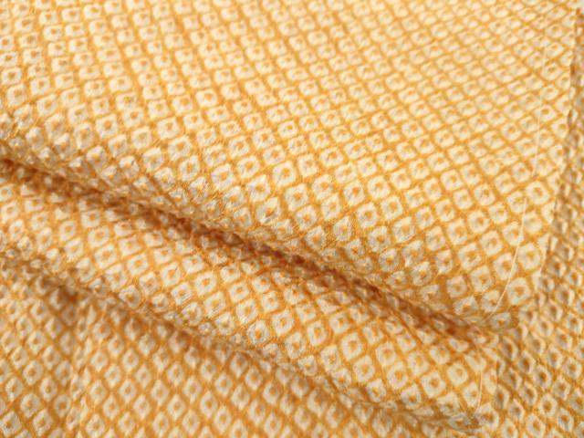 平和屋着物●大変加工の良い小紋　総絞り　正絹　逸品　AABC3522ck